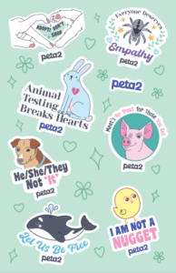 free animal rights stickers! | peta2