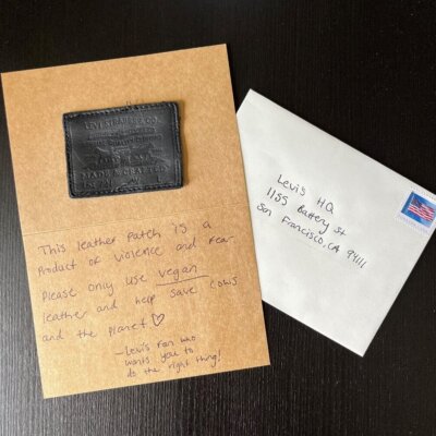 mission: mail levi’s its leather patches back! | peta2