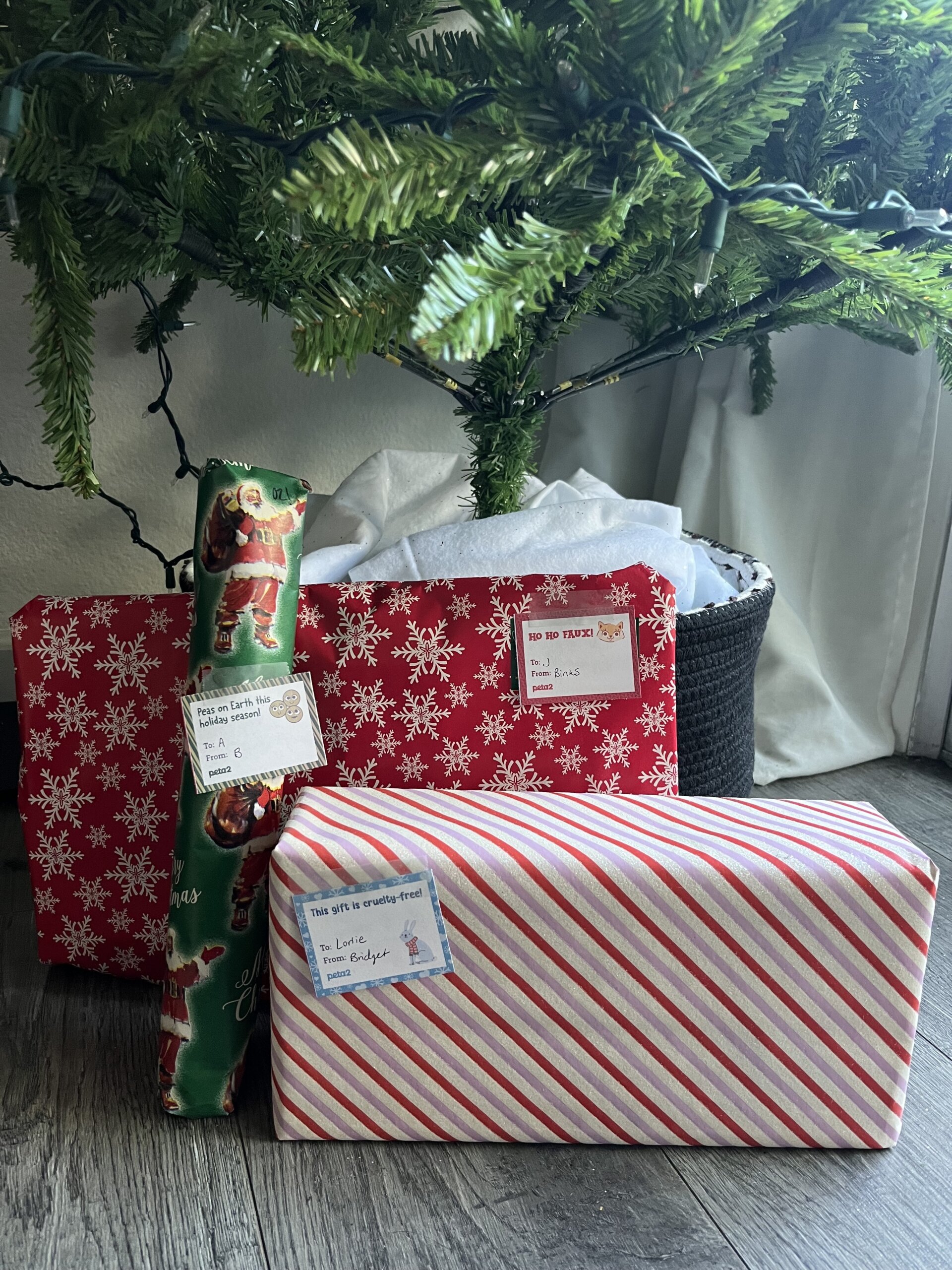 mission: use animal-friendly holiday gift tags | peta2