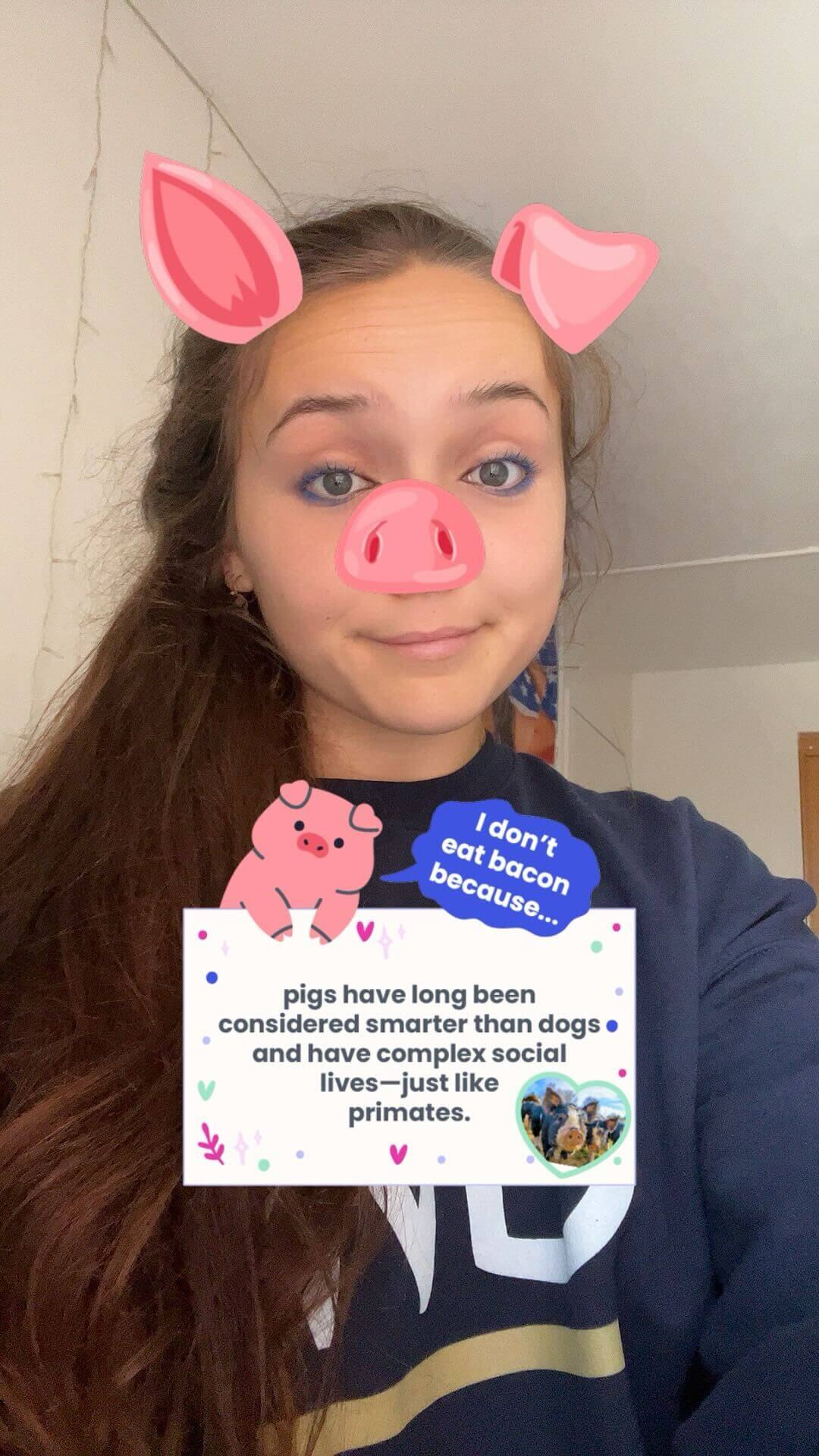mission: this not bacon tiktok effect helps pigs | peta2