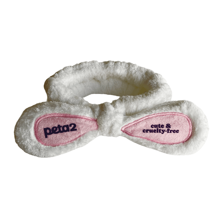 'cute & cruelty-free' facial headband | peta2