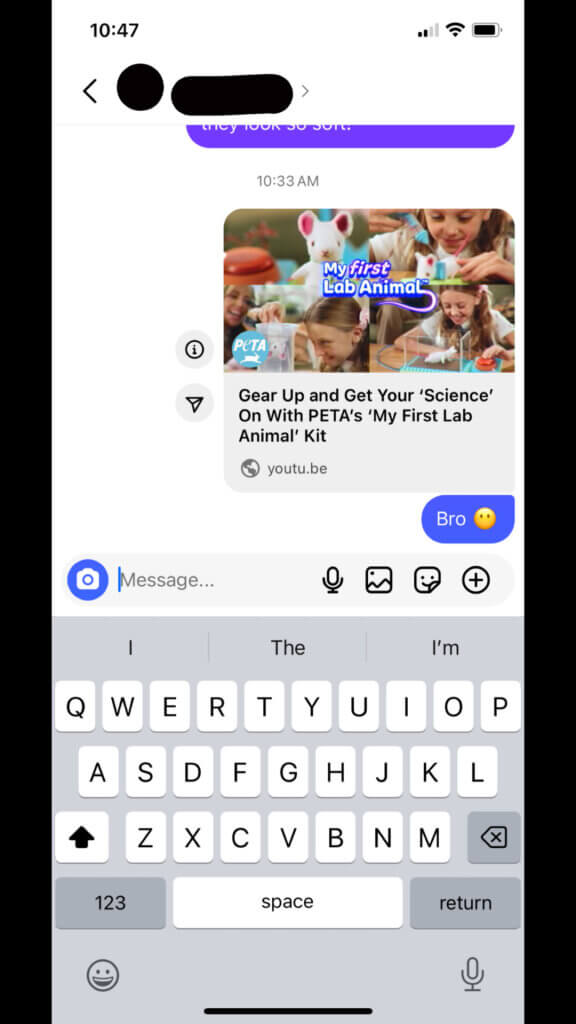 mission: share “my first lab animal” ad | peta2