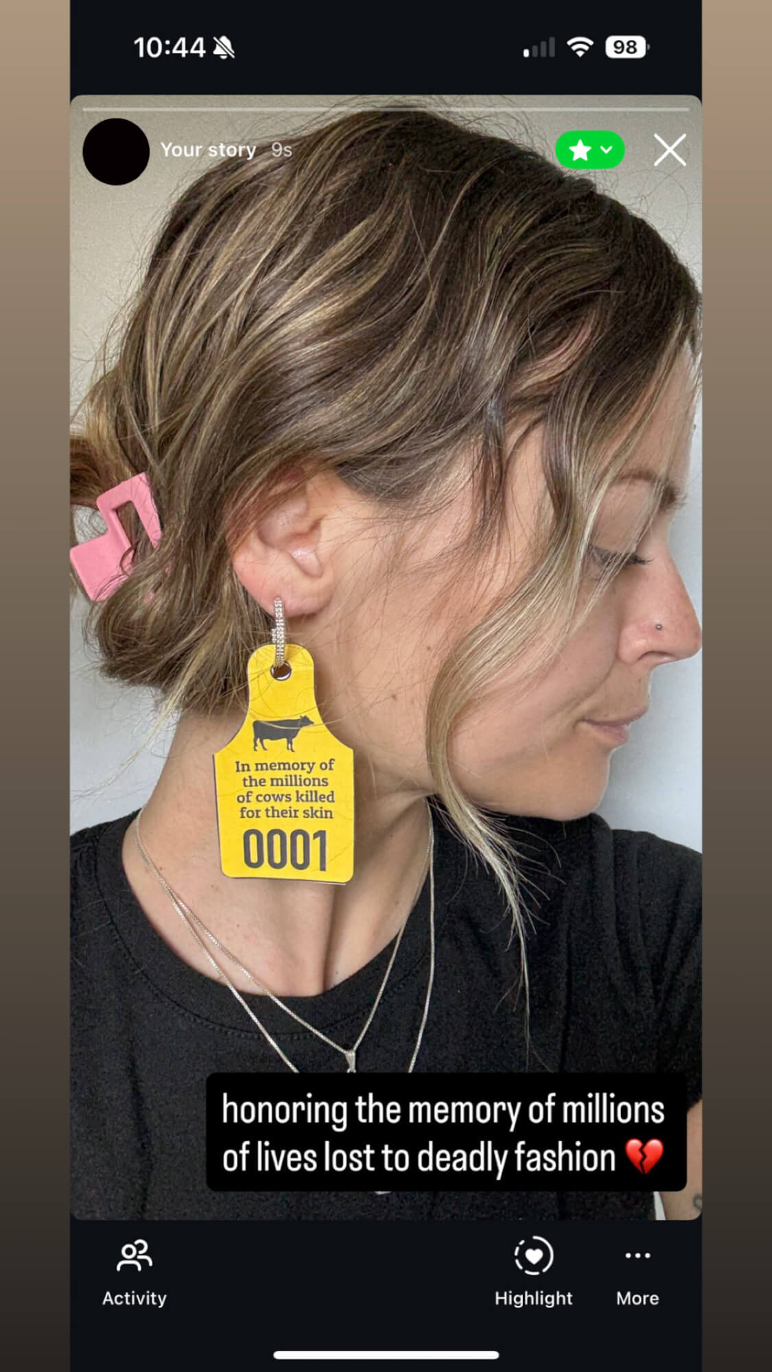 mission: wear these ear tags to honor slaughtered cows | peta2