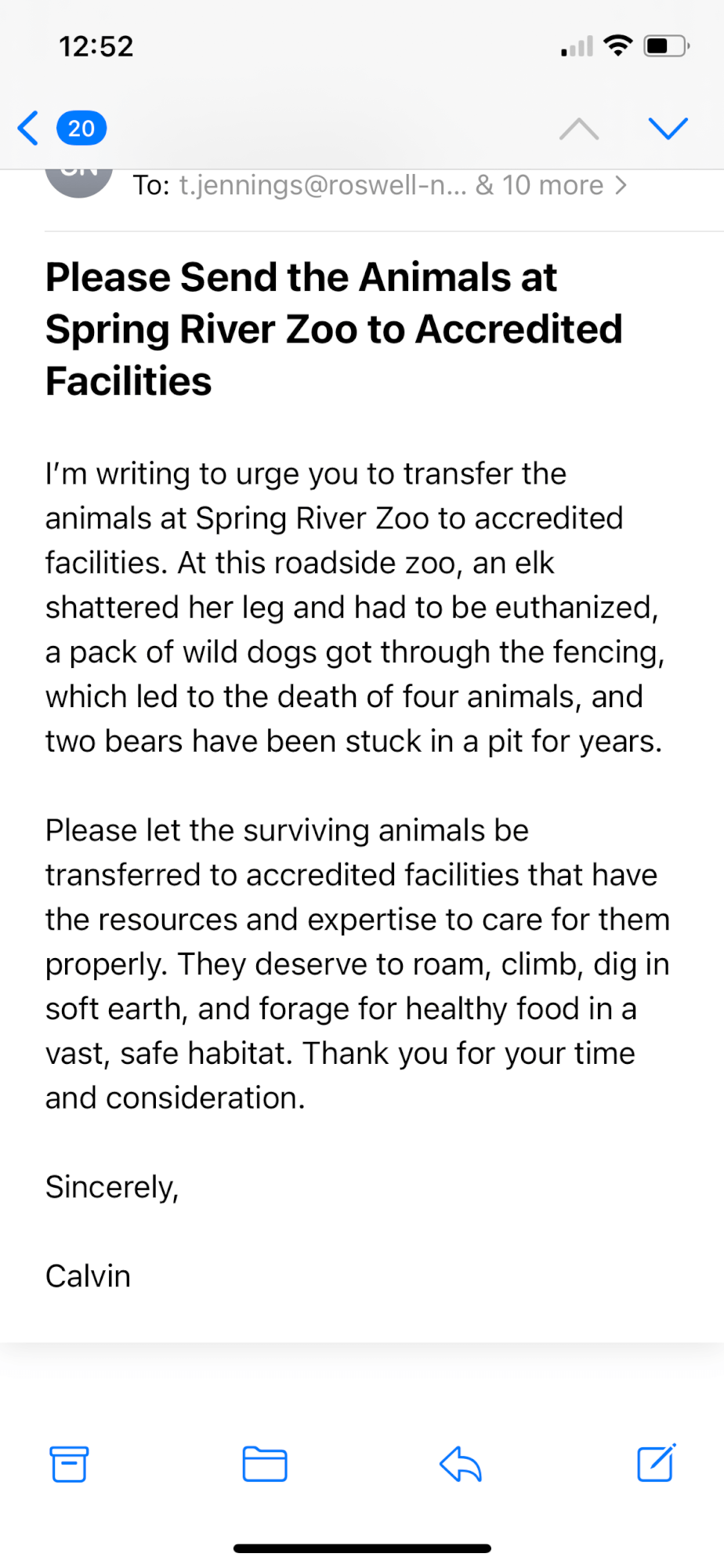mission: help animals trapped at spring river park & zoo | peta2