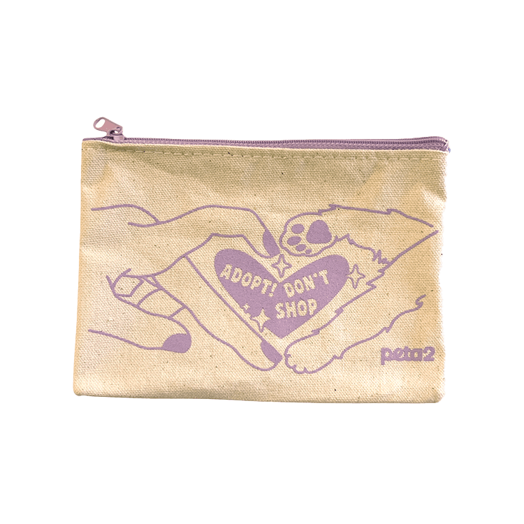'adopt! don't shop' makeup bag | peta2