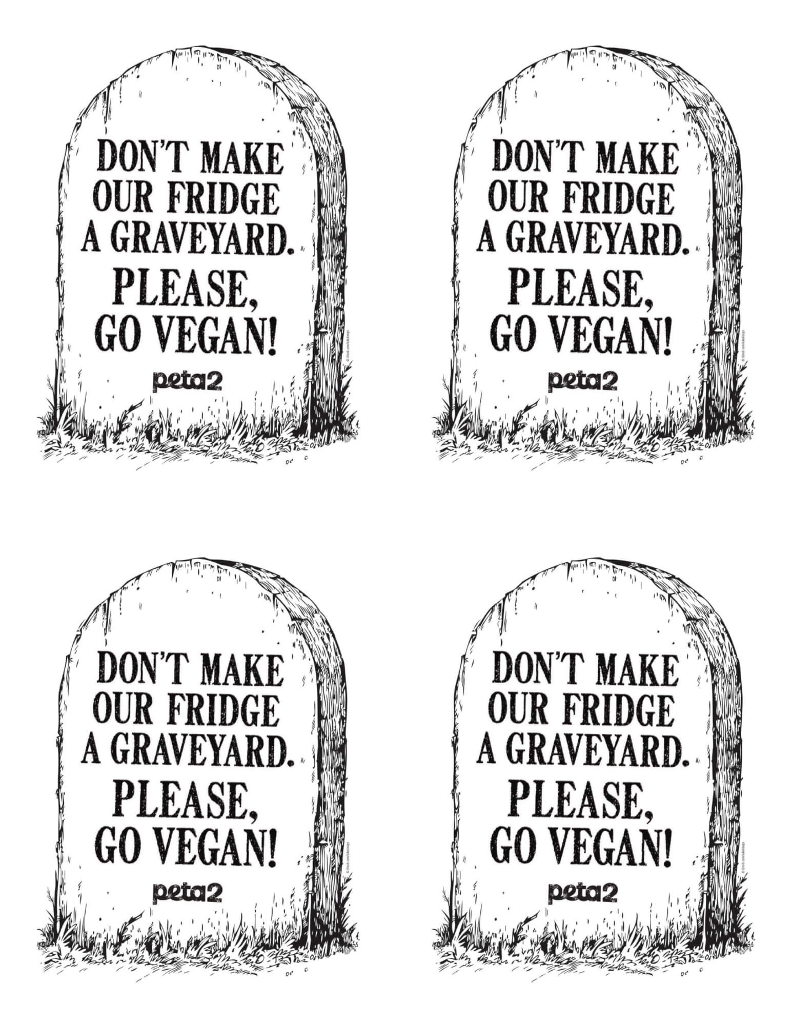 mission: use graveyard signs to promote eating vegan | peta2