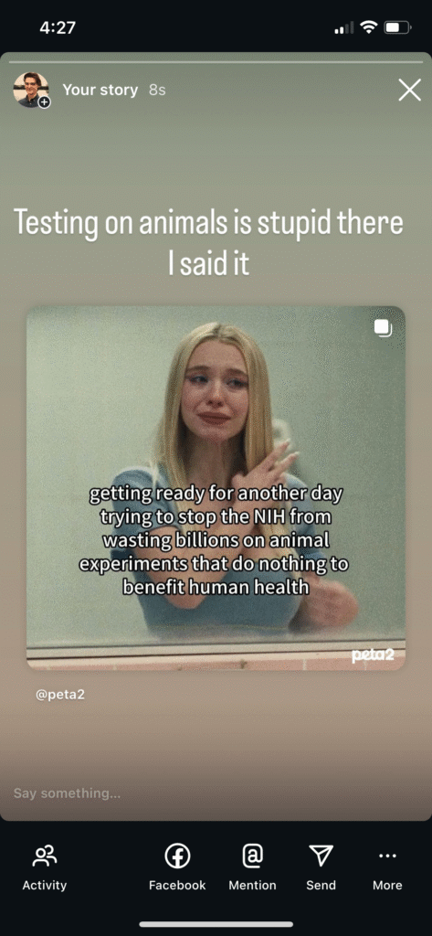 mission: show why you’ll never support animal testing | peta2